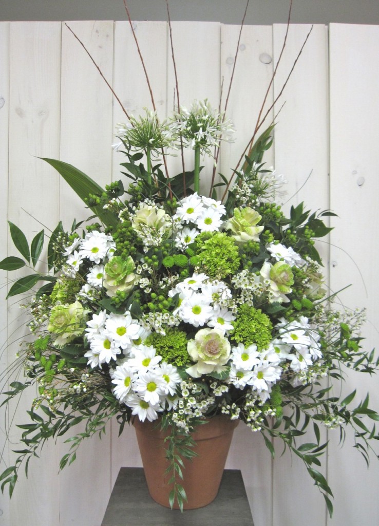 Composition de fleurs pour funérailles 0203-1 - Fleuriste Solange Roy ...